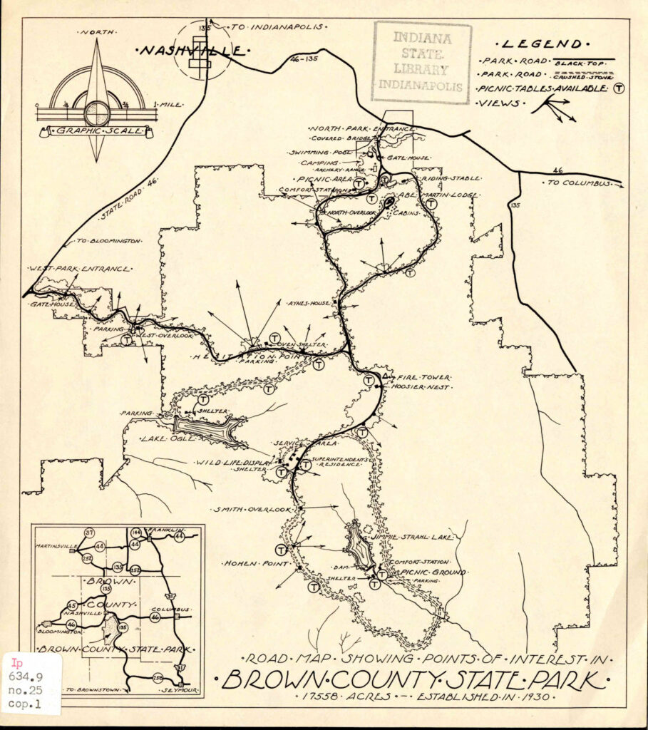 Brown County State Park trail maps - Indiana Fire Towers (by Mark A)