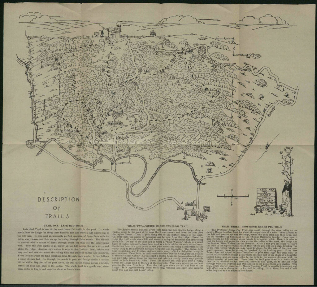 Brown County State Park trail maps - Indiana Fire Towers (by Mark A)